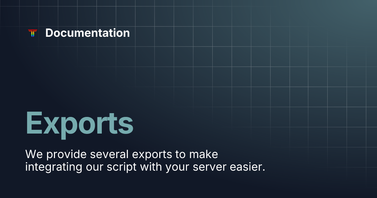 Exports | Documentation