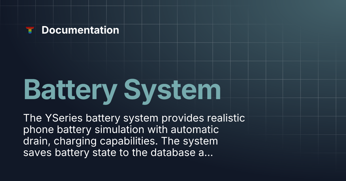 Battery System | Documentation